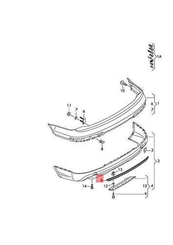Genuine Black trim for bumper AUDI Q7 4LB 4L0807833A3FZ | eBay