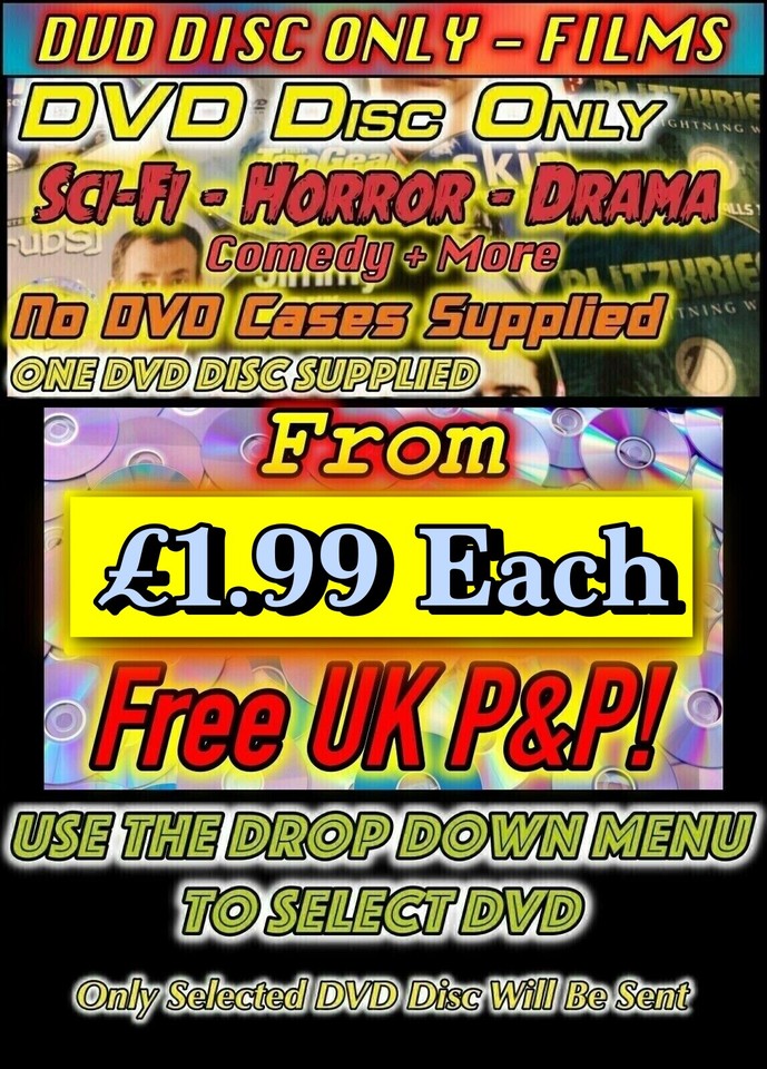 DVD DISC ONLY - FILMS: DRAMA / DOCUMENTARY / SCI-FI / HORROR +MORE ...