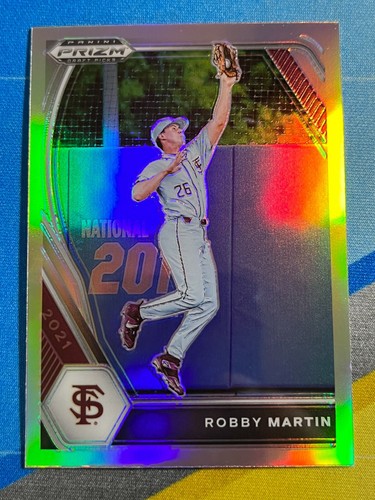 2021 Prizm Draft Picks Baseball ROBBY MARTIN Colorado Rockies PDP198 ...