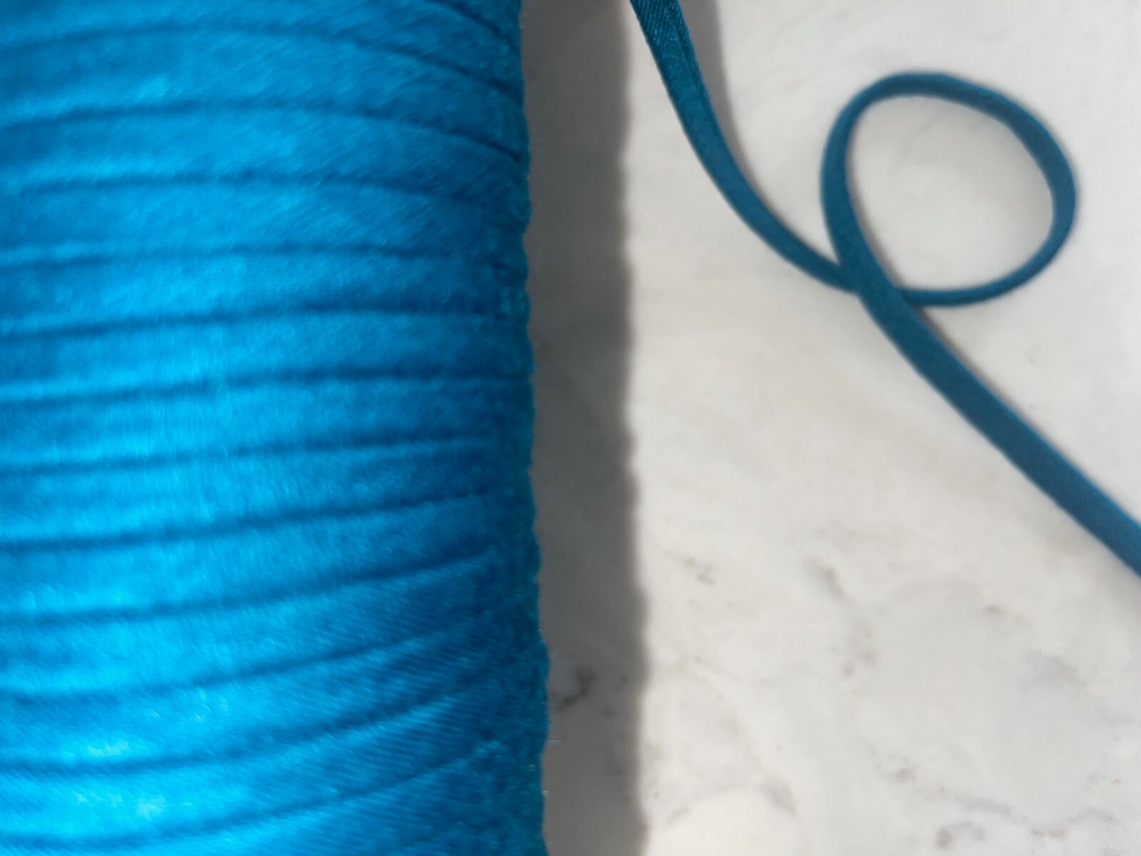 10 yards teal green fabric shiny cord strap string ties corset 1/4 ...