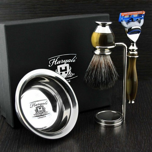 Fathers Day Gift Shaving Kit With 5 Edge Razor, Synthetic H/Brush etc ...
