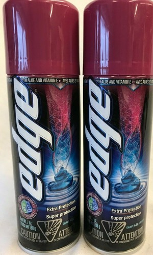 Shaving Gel Edge Aloe & Vitamin E Extra Protection Vintage Lot of 2-7oz ...