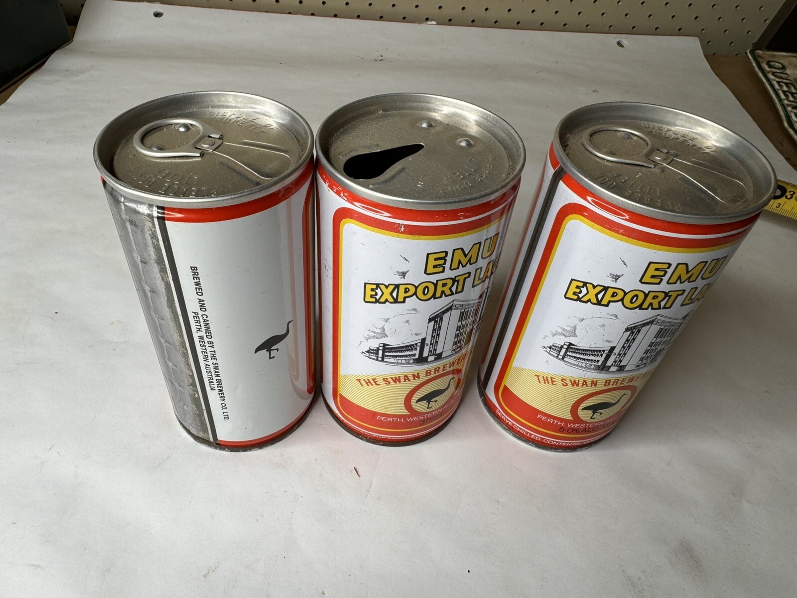 Emu Export Vintage Steel Beer Cans 13 Oz And Mills 3 Different Style ...