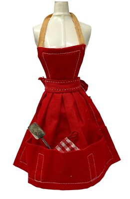 Vintage Barbie Whats Cooking Red Apron & Pot Holder Spatula Q-Pak 1962 ...