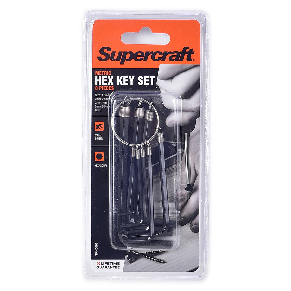 16pc Supercraft Metric 1.5-6mm Size DIY Allen/Hex Key Wrench Home Tool ...