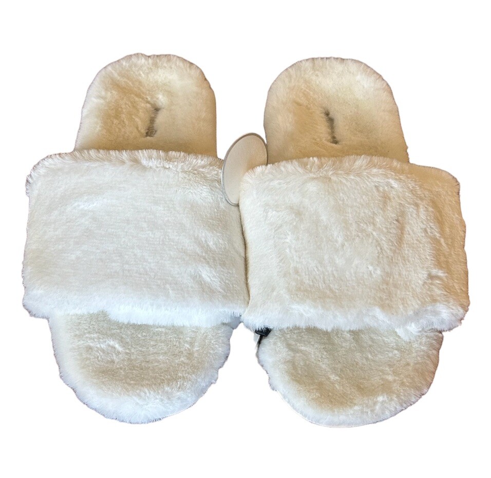NEW Vionic SOFT Faux Fur Adjustable Dream Supportive Women’s Slippers ...