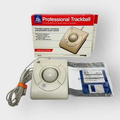 Professional Trackball Serial Mouse Vintage Track Pad Ball PC ...