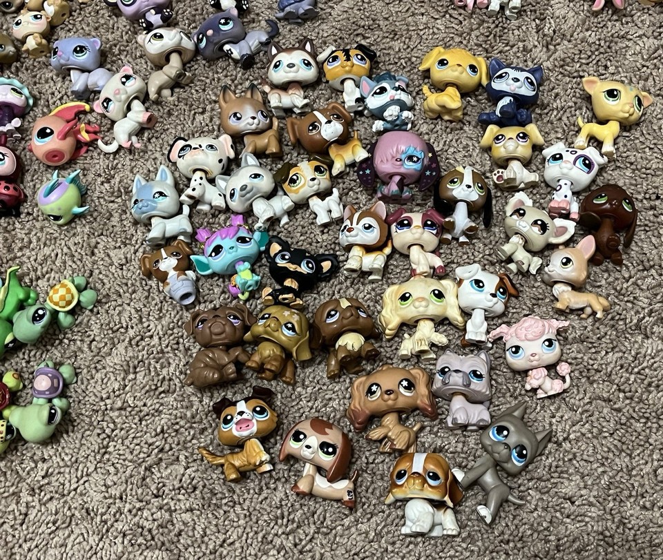 Littlest Pet Shop LPS Authentic 100+ Lot Dogs Cats Turtles Rabbits ...