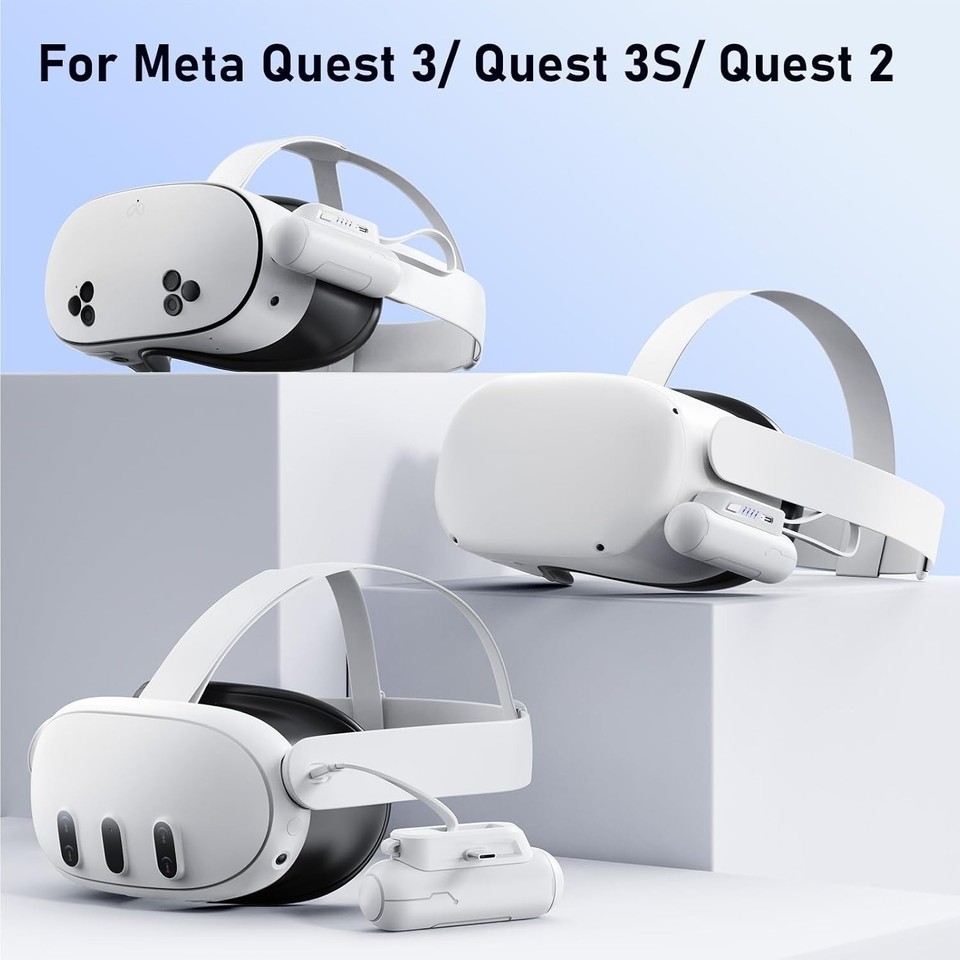 Battery Pack for Meta Quest 3/3S and Oculus Quest 2, 6000Mah Extended ...