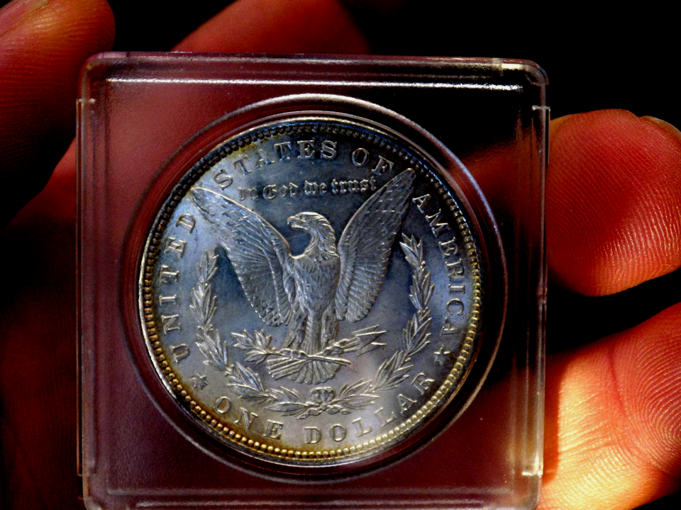 MORGAN SILVER DOLLAR 1896 GEM BU TONED MS++++++ ORIGINAL HIGH GRADE PQ ...