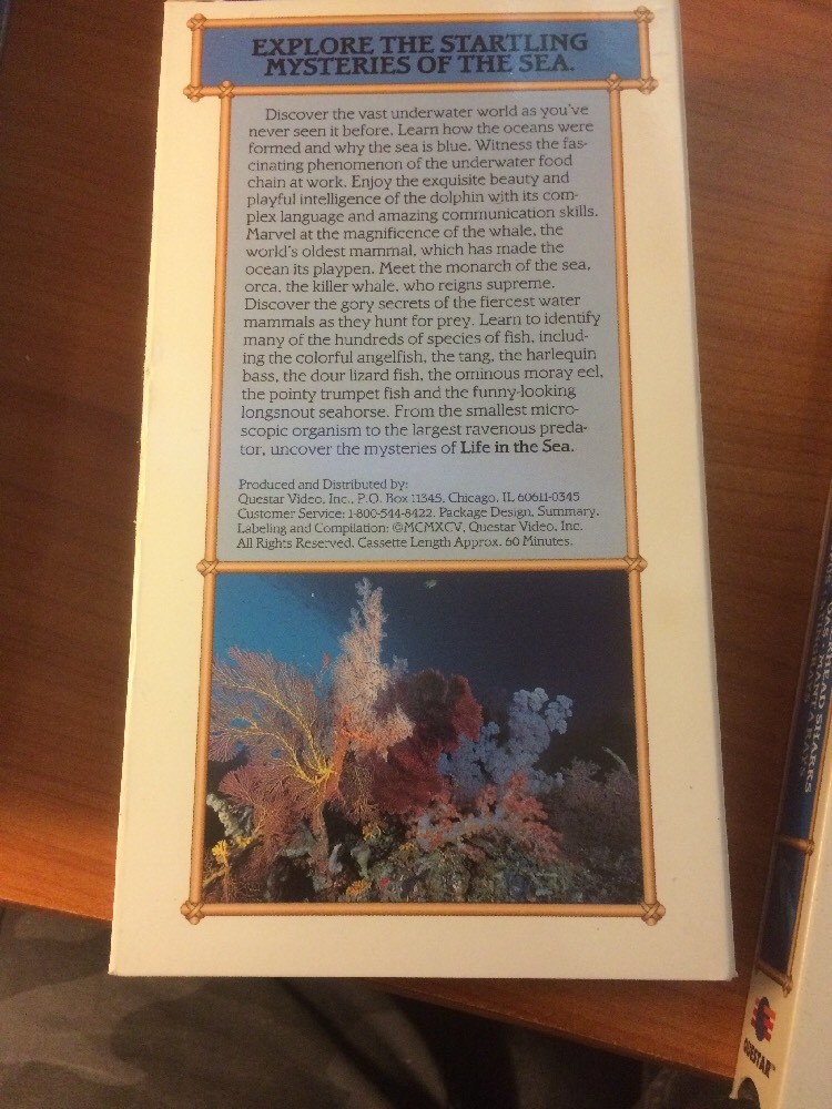 Life in the Sea Volumes 1 and 2 (VHS) Sharks, Barracudas, Whales ...