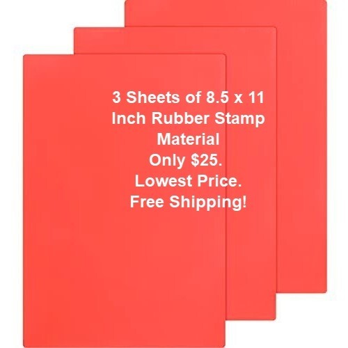 Rubber Stamp Sheets (3) for Laser, CNC or Hand Cutting. 8.5" x 11" | eBay