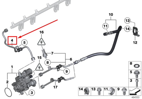 BMW X3 F25 High Pressure Pipe 13537576778 7576778 NEW GENUINE | eBay