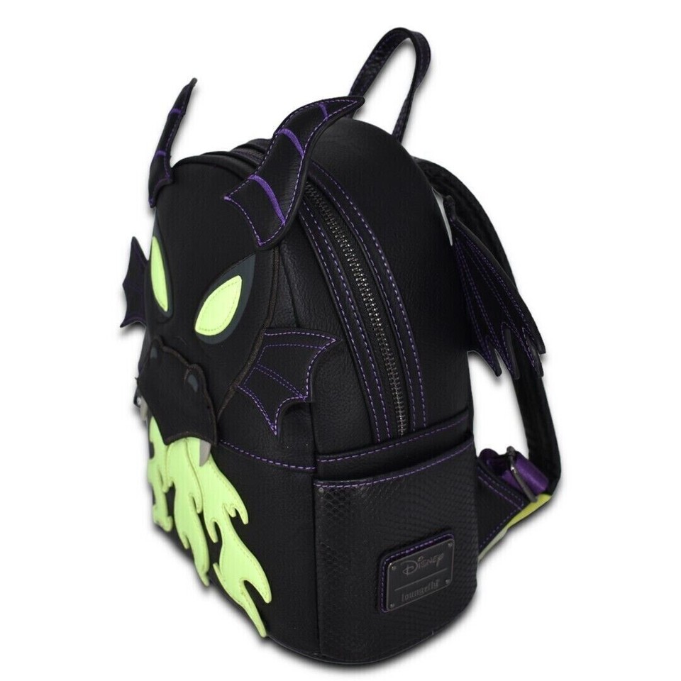 Loungefly Maleficent Dragon Glow In The Dark Faux Leather Mini Backpack ...