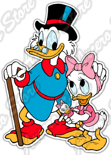 Scrooge McDuck DuckTales Webby Vanderquack Car Bumper Vinyl Sticker ...