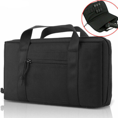 Tactical Pistol Case Handgun Bag Hunting Shooting Range Gun Magazine ...