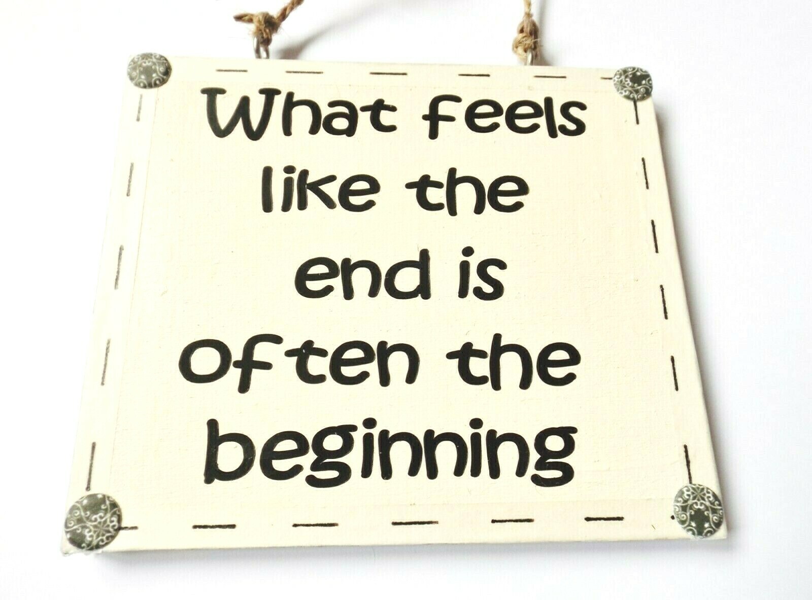 New Beginning Inspiring Quote Plaque Mindfulness Sign Home Decor ...