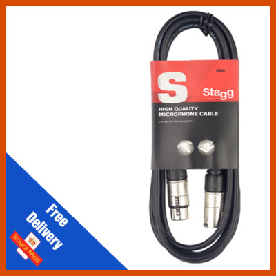 20m Stagg Microphone Cable Male to Female Balanced XLR Mic Audio Lead ...