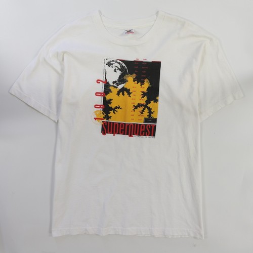 Vintage Superquest T-Shirt Size XL White 1992 90s | eBay