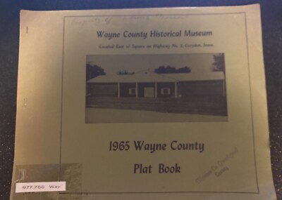 Wayne County Iowa 1965 Plat Book- Historical Museum Copy-Corydon | eBay