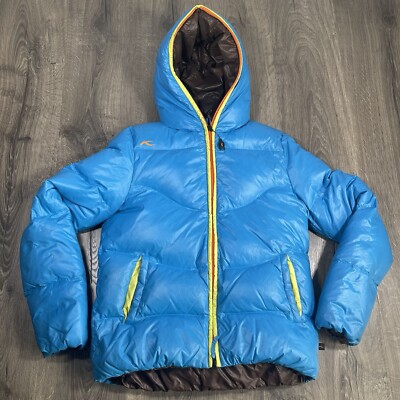 KJUS Spin Down Jacket Women's 36 Small Double Zipper Puffer Down Hood ...