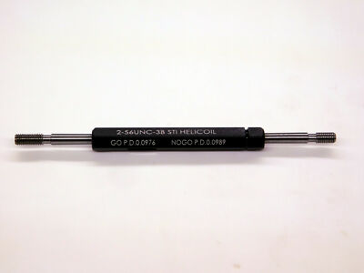 NEW 2 56 UNC 3B STI HELICOIL THREAD PLUG GAGE #2 .086 GO NO GO PDS ...