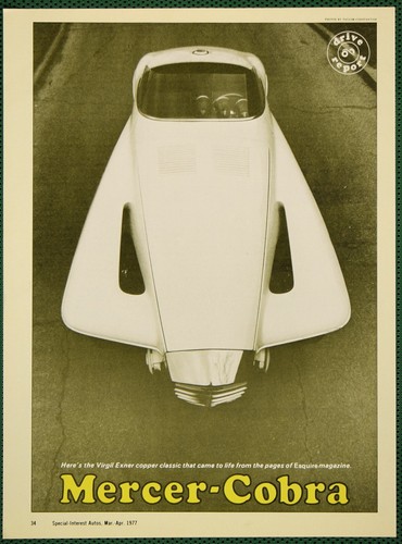 Copper CDA 1964 Mercer Cobra Roadster Exner Vintage Pictorial Article ...