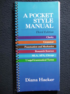 A Pocket Style Manual [Jan 01, 2000] Hacker, Diana 9780312204884| eBay