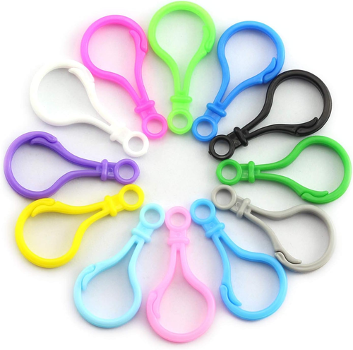 100PCS Plastic Lobster Clasps Trigger Clip Snap Hooks Key Chain Clasp ...