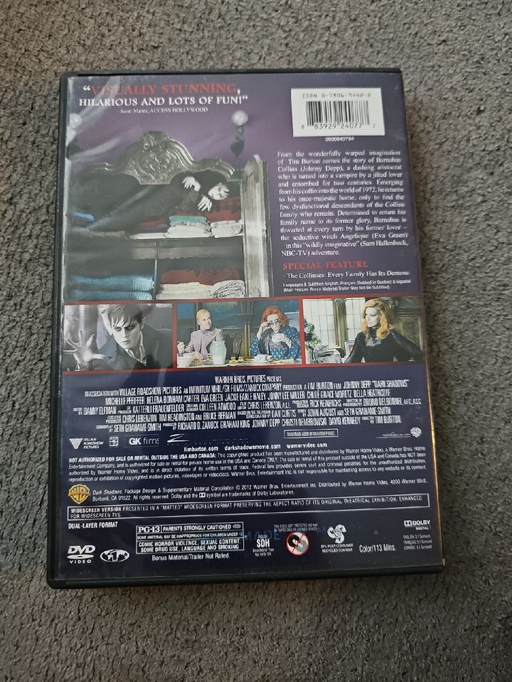 Dark Shadows (DVD, 2012) 883929240777| eBay