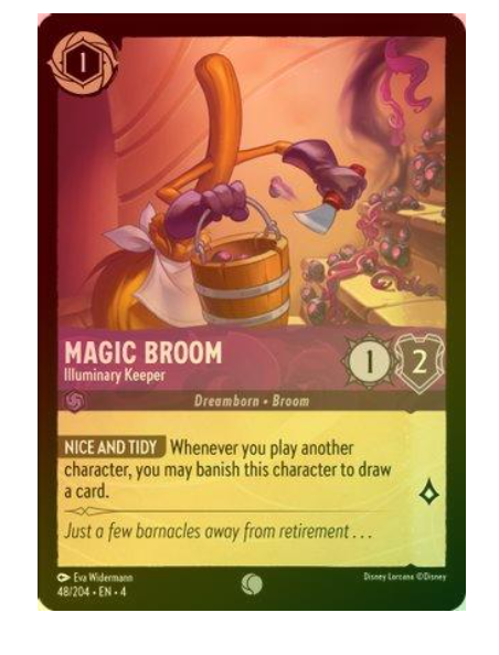 Magic Broom - Illuminary Keeper - 48/204 - Common - Cold Foil Lorcana ...