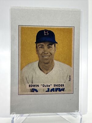 1989 Bowman Edwin Duke Snider 1949 Insert Baseball Card NM-Mint FREE ...
