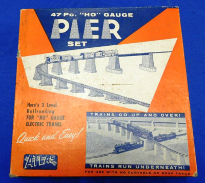 Vintage Atlas HO Scale Train 47 pc. Pier & Center Girder Set No. 80 w ...