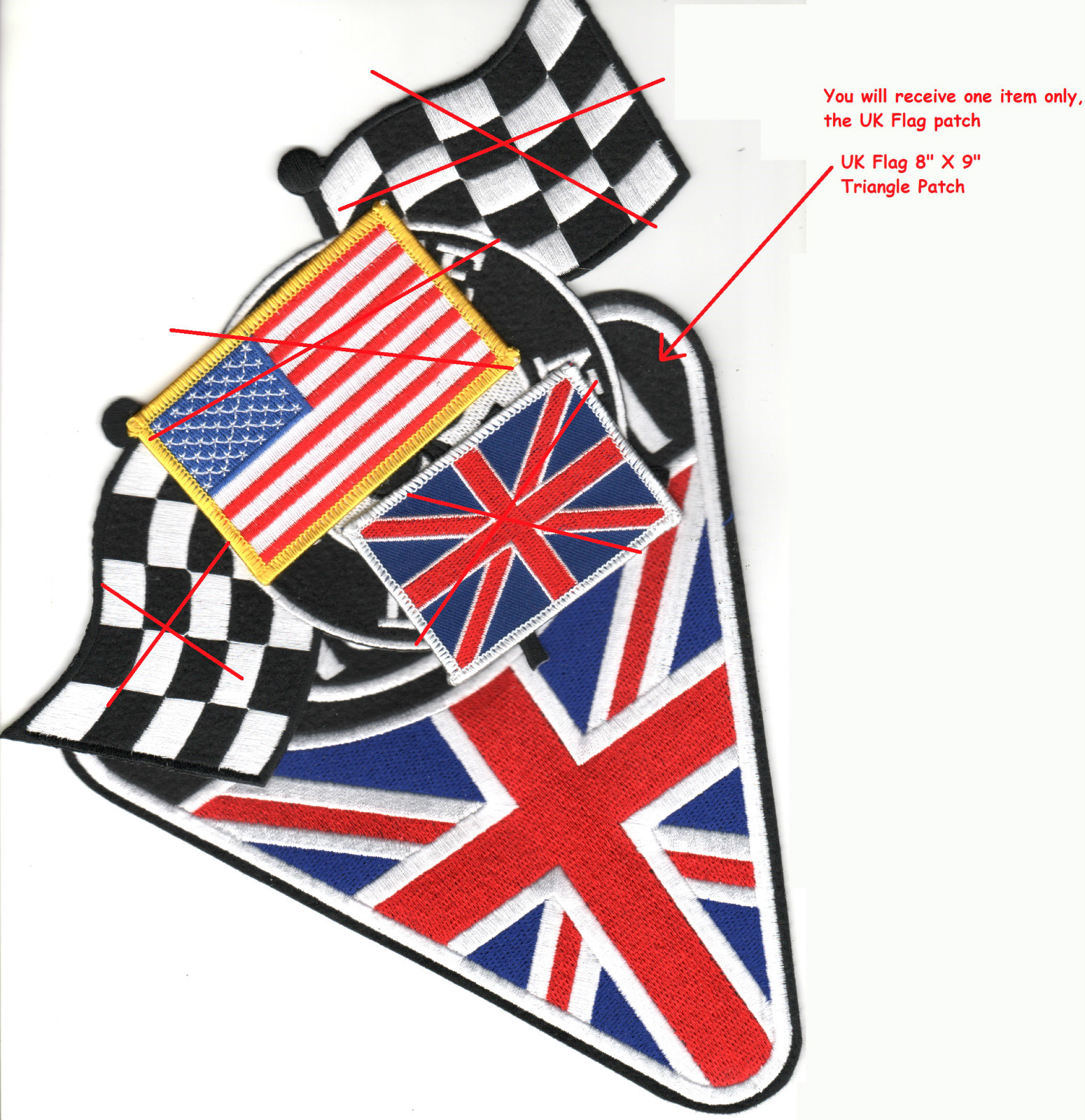 CAFÉ RACER ACE of CLUB TON-UP 59 HOG MOTORCYCLE LARGE "ROCKERS" iron-on ...