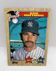Don Mattingly #606 Error Print Double Moustache MINT Topps 1987 All ...