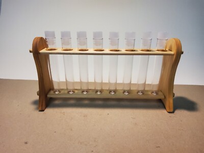 1 Reagenzglasständer, 8 Reagenzgläser Acryl Reagenzglas-halter ...