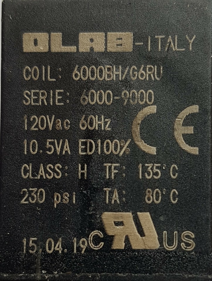 Solenoid Coil 120V for Jura F9 Jura F90 coffee machine OLAB 6000-9000 ...