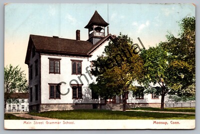 Main Street Grammar School At Moosup CT Connecticut Conn. Litho ...