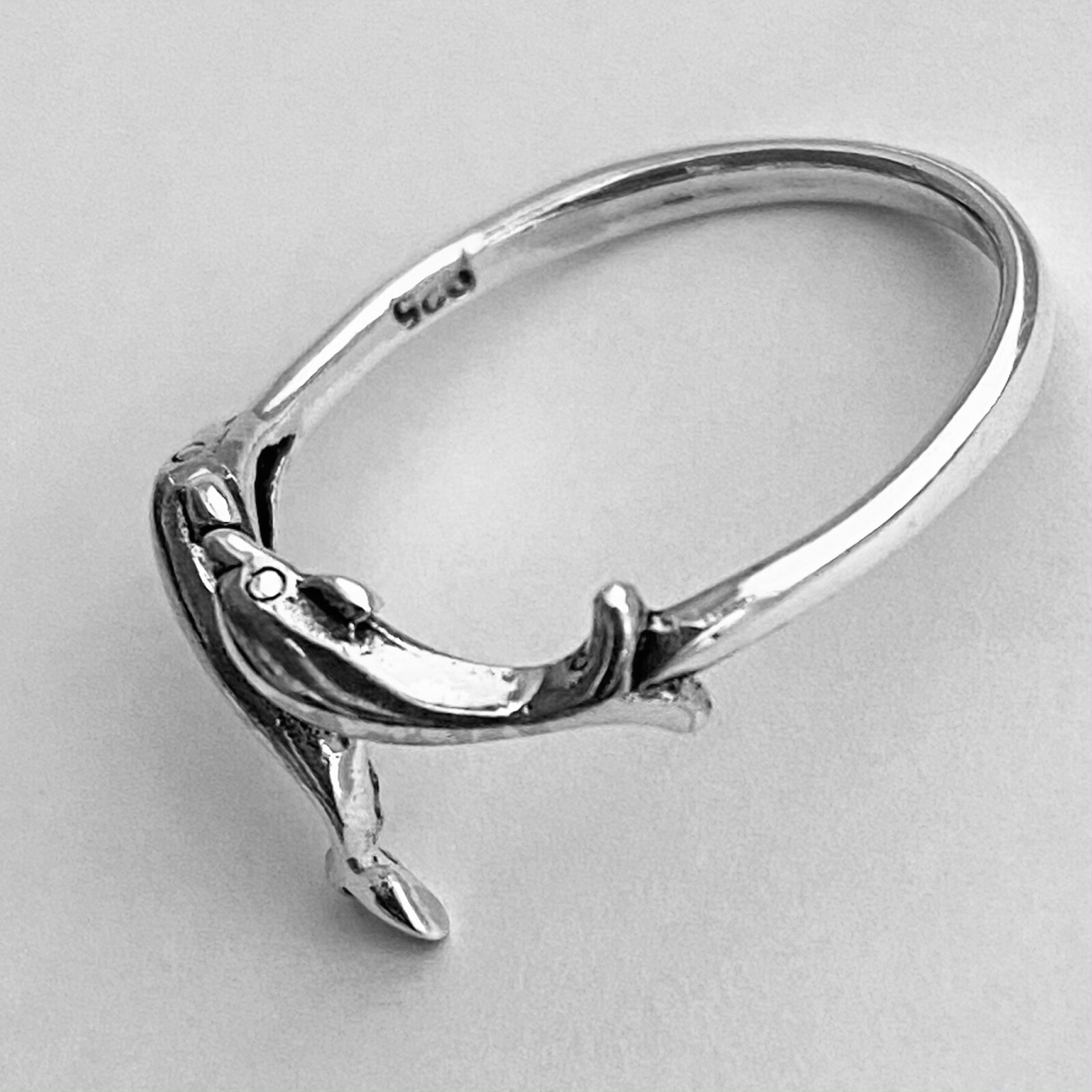 Sterling Silver Mama and Baby Dolphins Ring, Silver Ring, Sea Life Ring ...