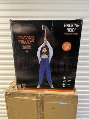 NEW Party City Hacking Heidi Hatchet Woman Animatronic Spirit Halloween ...