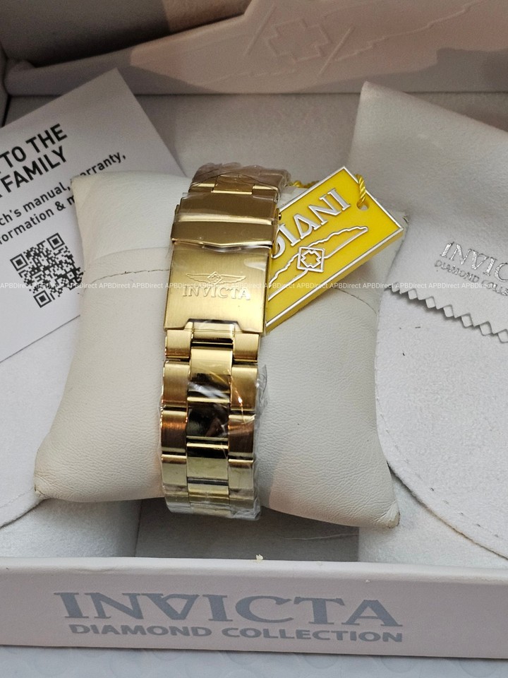 Invicta - Pro Diver 💎 Diamond ELITE Open Heart Gold Plated MOP Dial ...