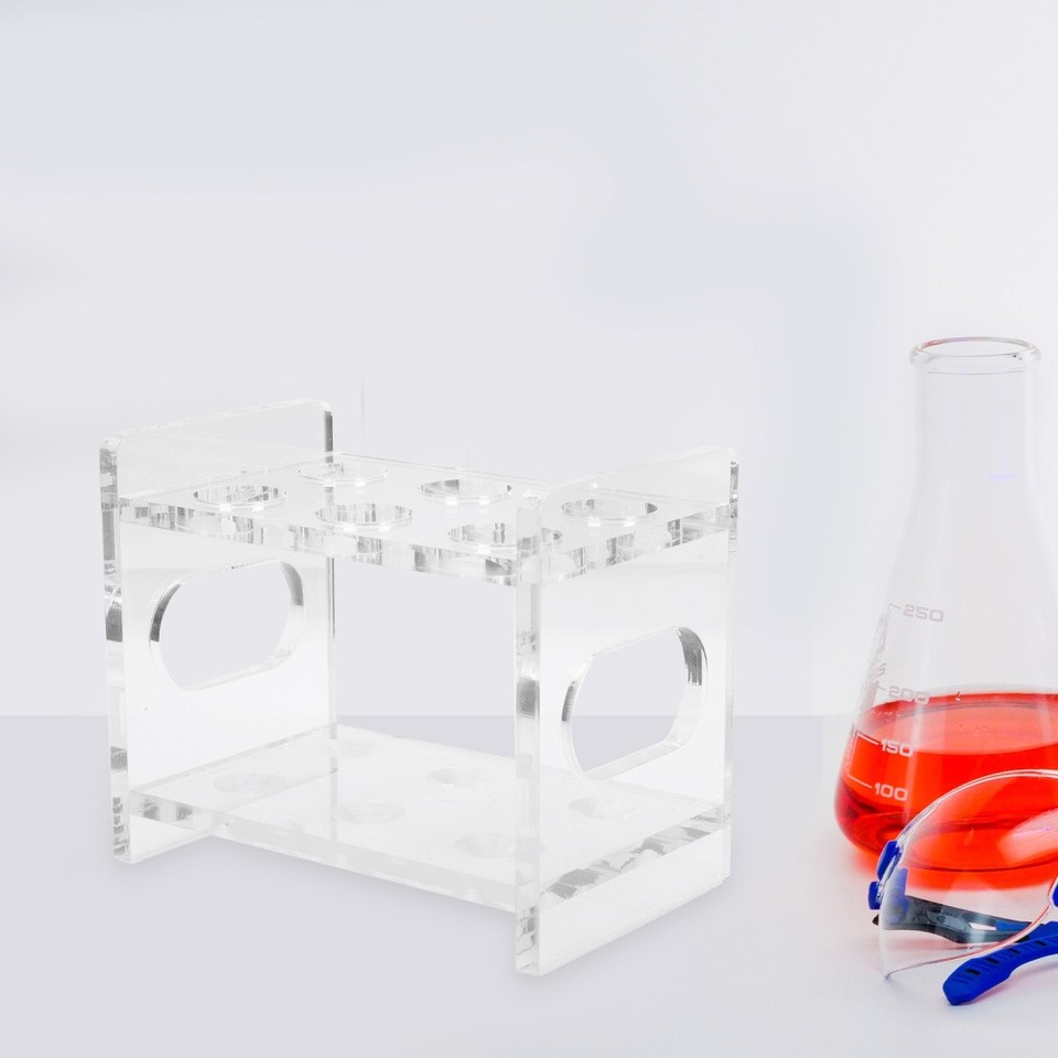 Clear Acrylic Test Tube Rack 6 Sockets Tube Holder for Laboratory | eBay UK