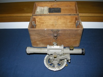 DAVID WHITE VINTAGE SURVEYING INSTRUMENT IN ORIGINAL CASE IN PERFECT ...