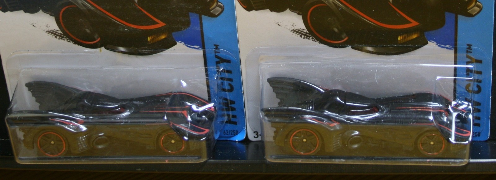 3 NEW HOT WHEELS HW CITY BATMOBILE 2015 BATMAN RED LINES WHEELS CFK20 ...