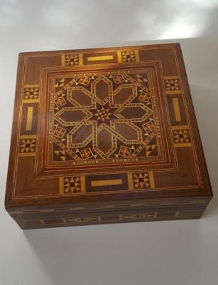 Egyptian, inlaid wooden storage box (medium) | eBay UK