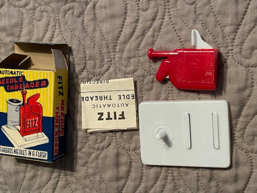 Vintage Needle Threader With Thread Cutter Box Instructions Ne | eBay