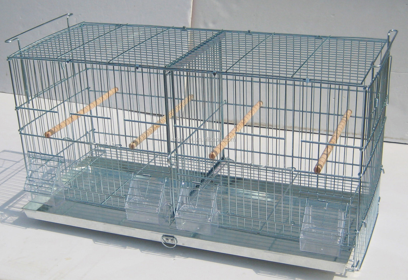 Lot-4 No Rust Galvanized Bird Finch Breeder Breeding Cages Center ...