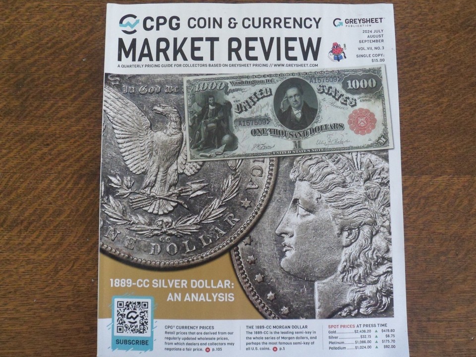 JULY SEPT 2024 GREYSHEET COIN CURRENCY PRICE GUIDE MARKET REVIEW july-sept-2024-greysheet-coin-currency-price-guide-market-review