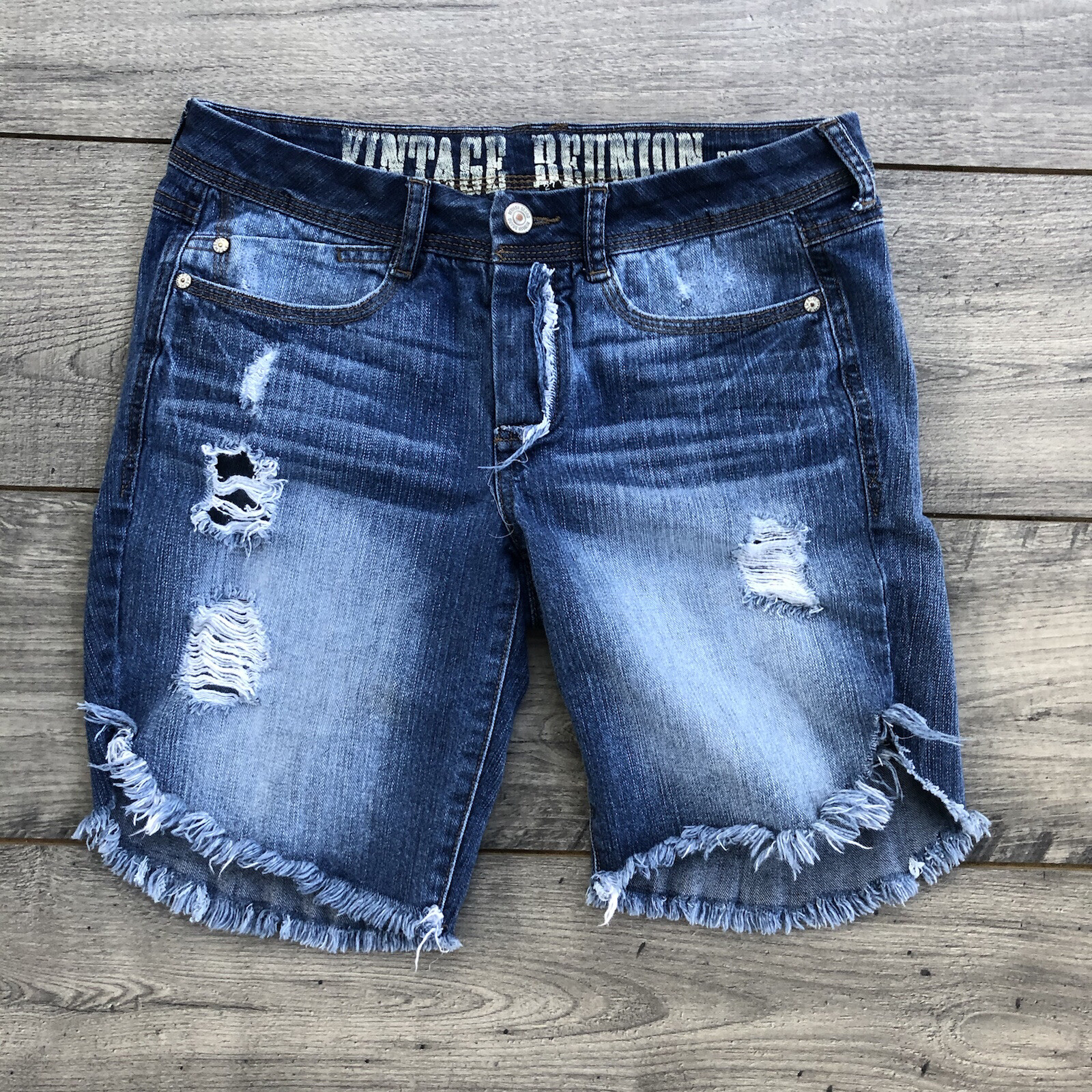 Rewash The Wedge Vintage Reunion Shorts Button Fly … - Gem