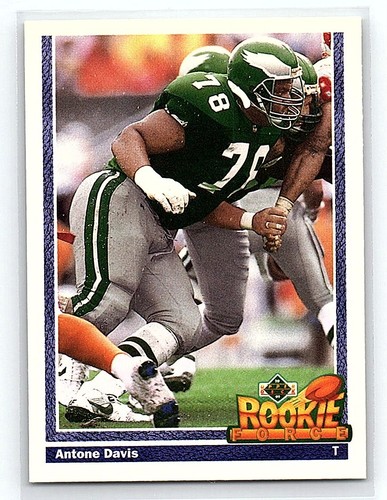 1991 Upper Deck Rookie Force Antone Davis Rookie Philadelphia Eagles ...